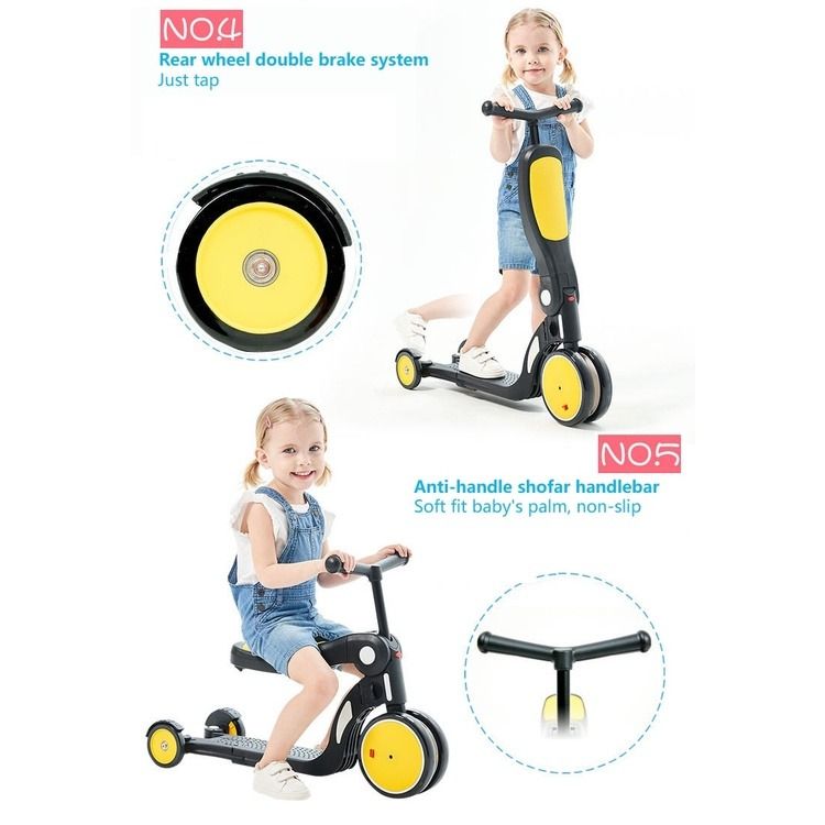 Kid Balance Bike 5 in 1, Children Scooter, Balancing Bike 5 in 1, Multi ...