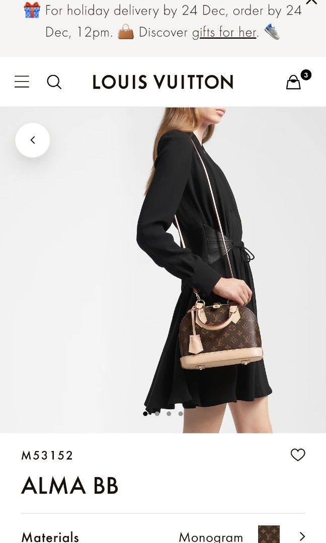 Louis Vuitton Alma BB (monogram), Women's Fashion, Bags & Wallets ...