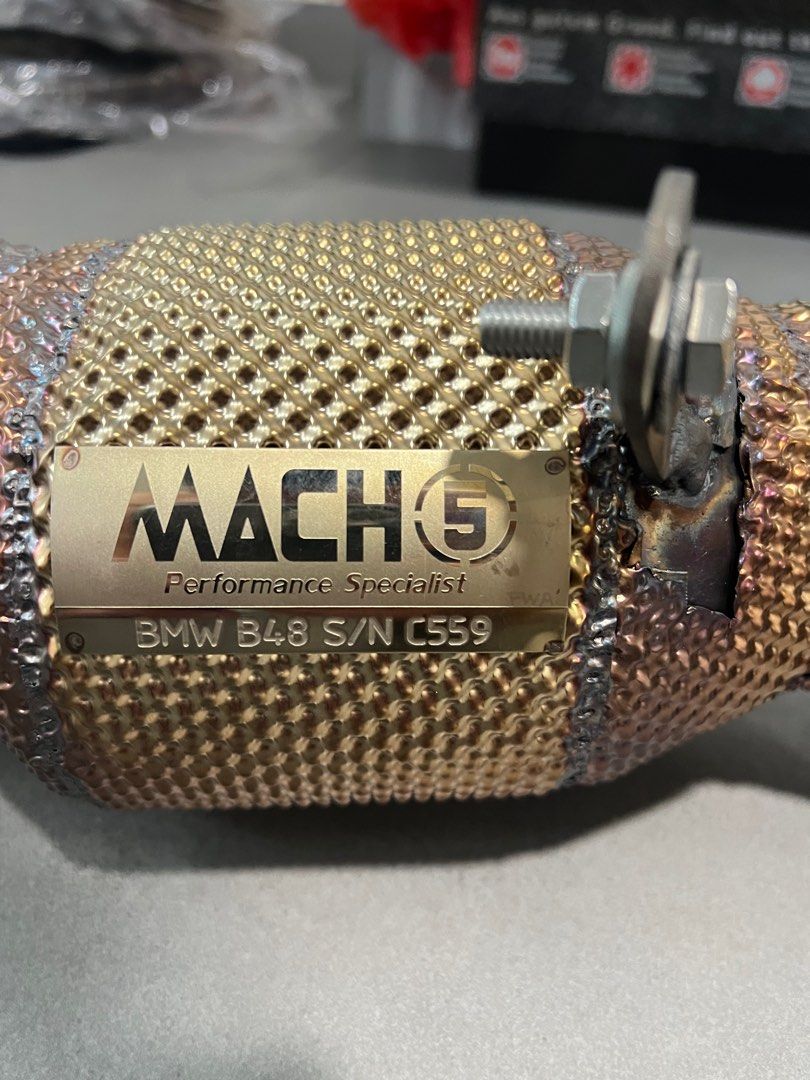 Mach 5 downpipe BMW X3 B48 20i, Car Accessories, Accessories on Carousell