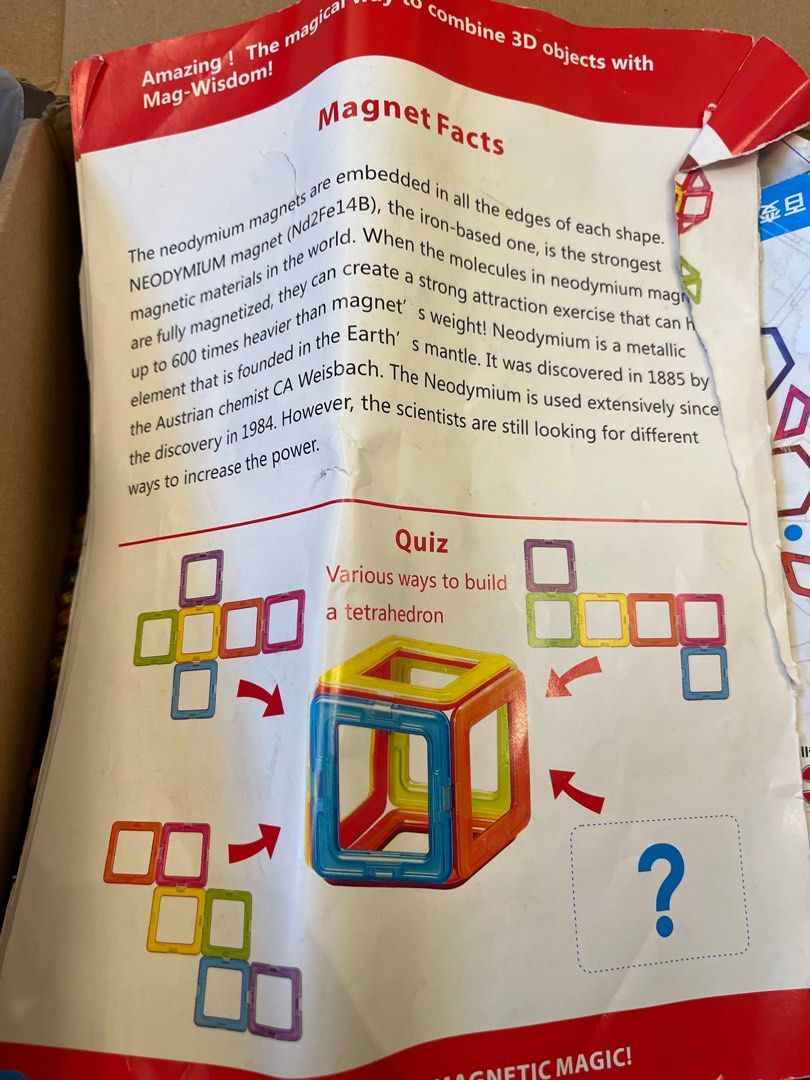 Mag wisdom magnet building game, Hobbies & Toys, Toys & Games on Carousell