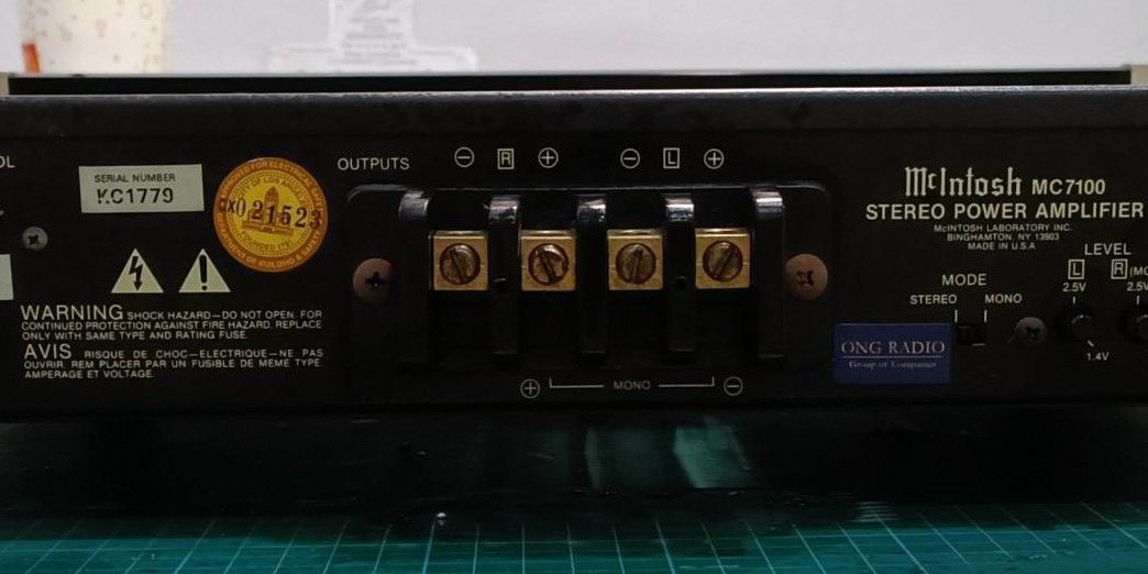 McIntosh mc7100 power amplifier, Audio, Soundbars, Speakers ...