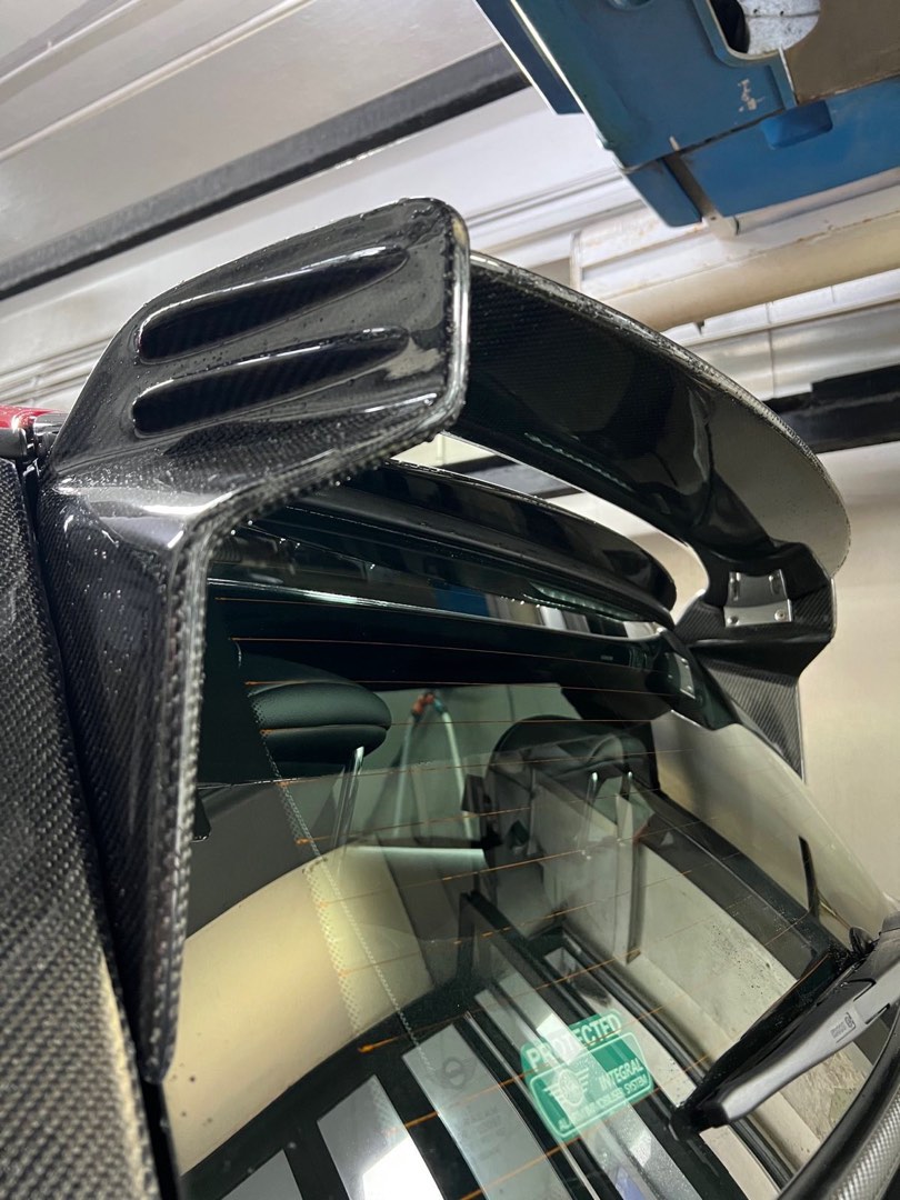 Mini Cooper R56 GP Spoiler 碳纖維尾翼+鴨翼 連裝拆, 汽車配件, 改裝、內外零件 - Carousell