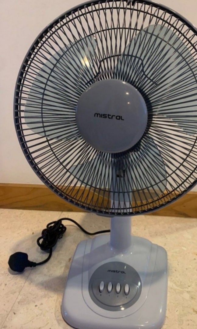 Mistral Desk Fan 12 Inch, Furniture & Home Living, Lighting & Fans ...