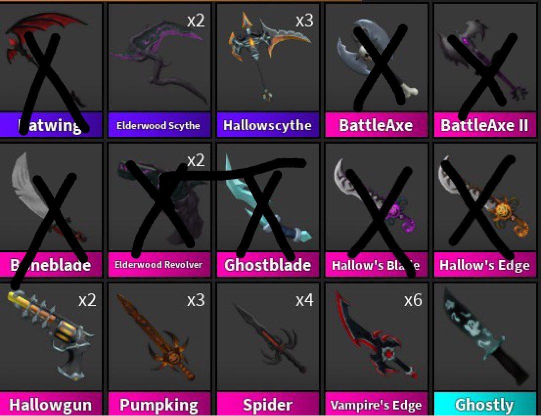 Mm2 godlies, items, Video Gaming, Gaming Accessories, In-Game Products ...