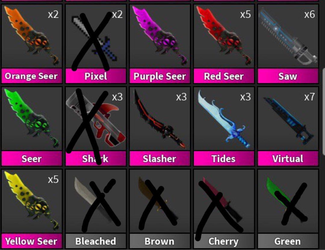 Mm2 godlies, items, Video Gaming, Gaming Accessories, In-Game Products ...