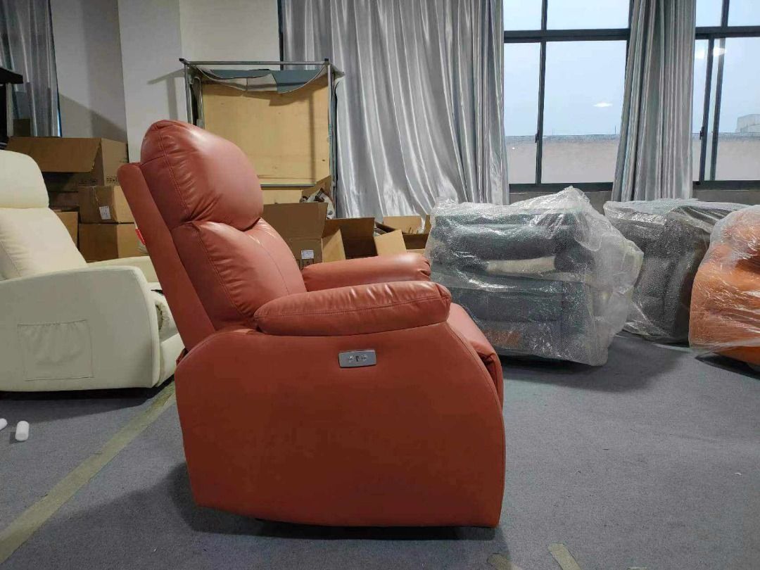 Modern Electric Recliner w/ USB Charging Port, Furniture & Home Living ...