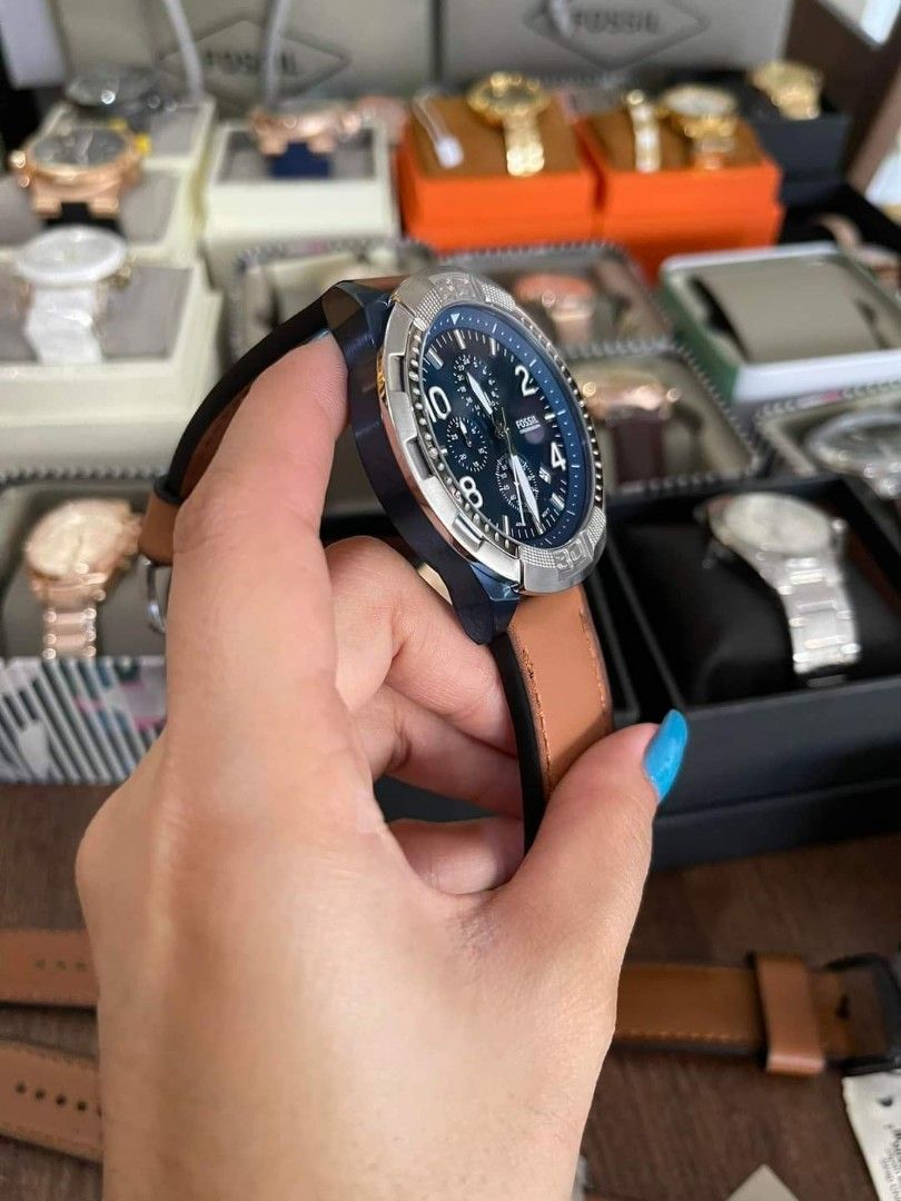 Original Fossil FS5829 Blue Dial Men's Watch, Men's Fashion, Watches ...