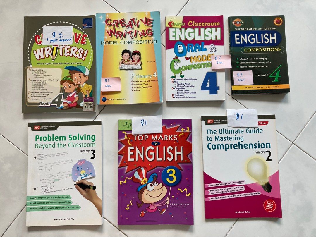 P4 P3 P2 English composition comprehension writing Math problem solving ...