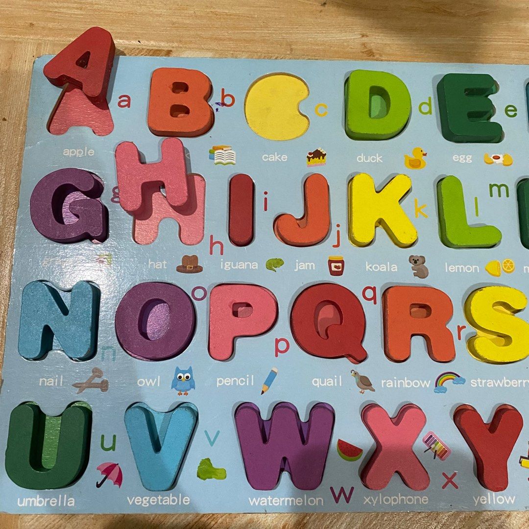 Peg Puzzle Alphabet, Hobbies & Toys, Toys & Games on Carousell