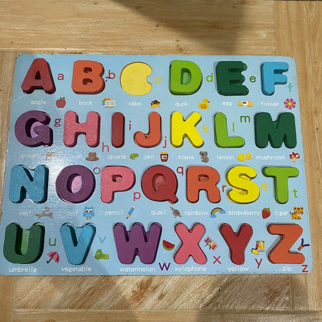 Peg Puzzle Alphabet, Hobbies & Toys, Toys & Games on Carousell