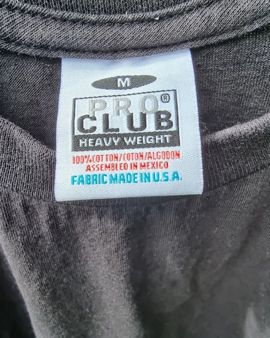 Pro Club Heavy Weight Plain Black Tee, Men's Fashion, Tops & Sets ...