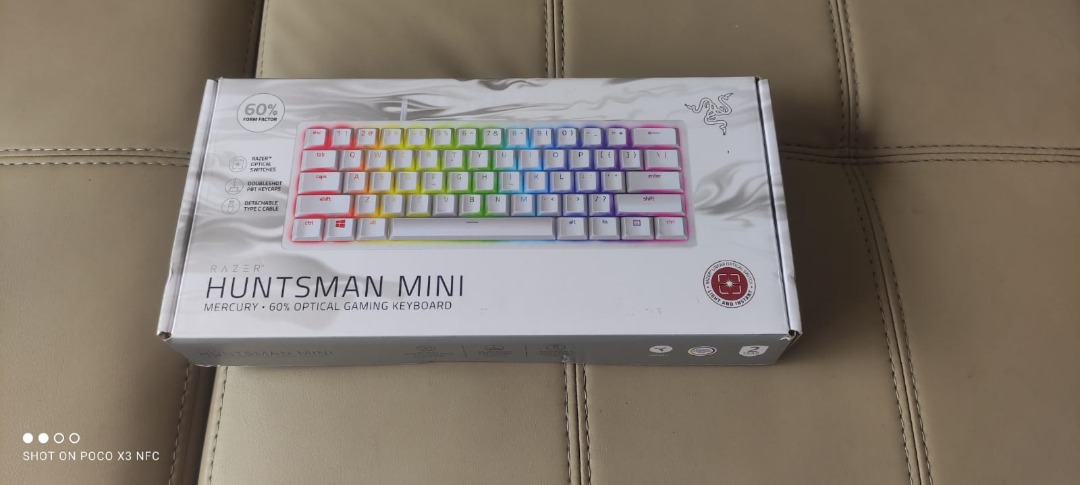 RAZER HUNTSMAN MINI Gaming Keyboard - MERCURY White Limited Version ...