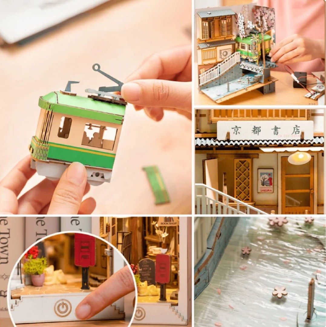 Rolife Sakura densya book nook, Hobbies & Toys, Toys & Games on Carousell
