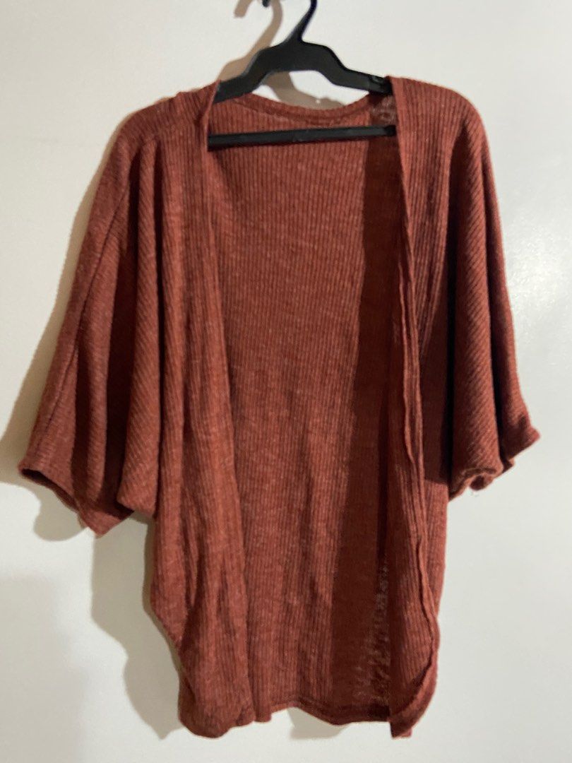 Rust color Cardigan, Women's Fashion, Coats, Jackets and Outerwear on ...