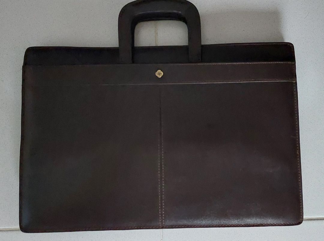 Samsonite leather document brief case, Men's Fashion, Bags, Briefcases ...