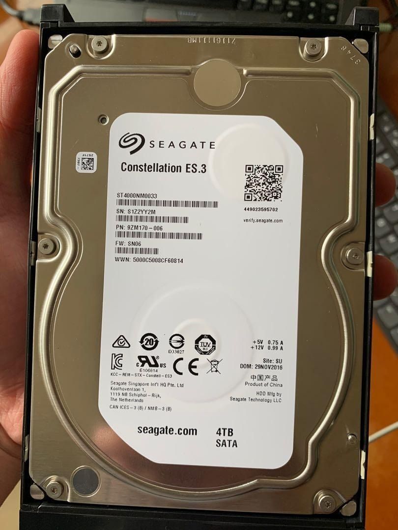Seagate Constellation es.3 ST4000NM0033 4TB HDD, Computers & Tech, Parts & Accessories, Hard ...