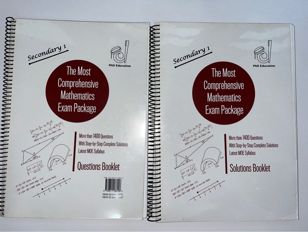 Secondary 1 The Most Comprehensive Mathematics Exam Package Maths ...
