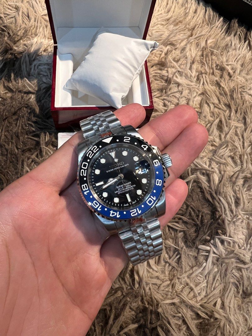 seiko mod rolex batman, Men's Fashion, Watches & Accessories, Watches ...