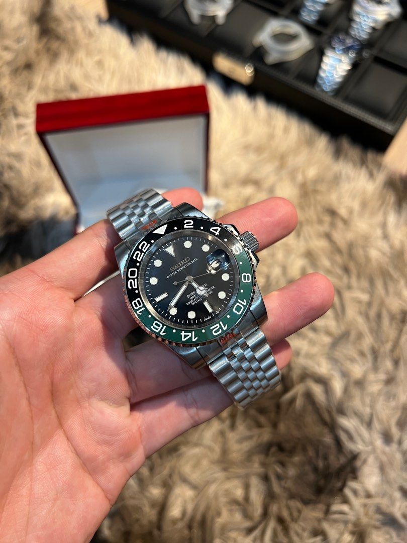 seiko mod rolex sprite, Men's Fashion, Watches & Accessories, Watches ...