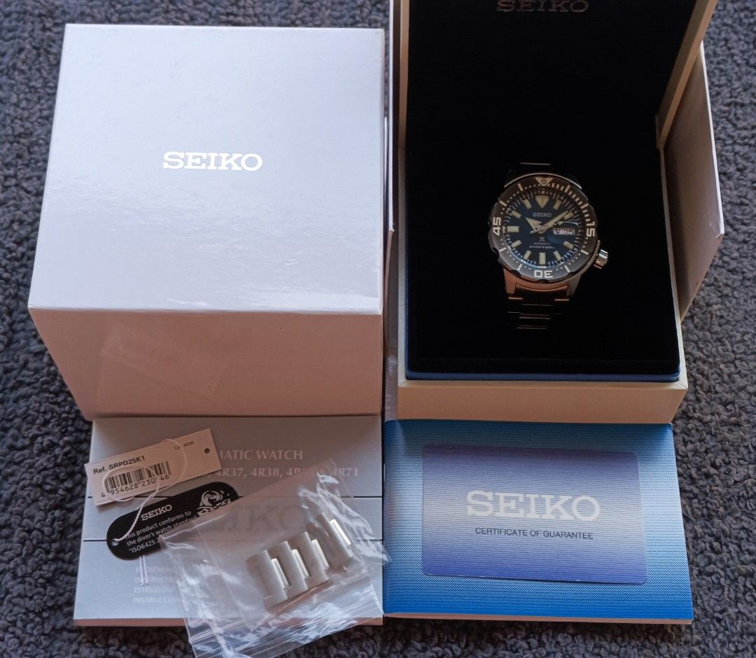 Seiko Monster Blue Biege 4th Gen Automatic Prospex Divers Watch ...