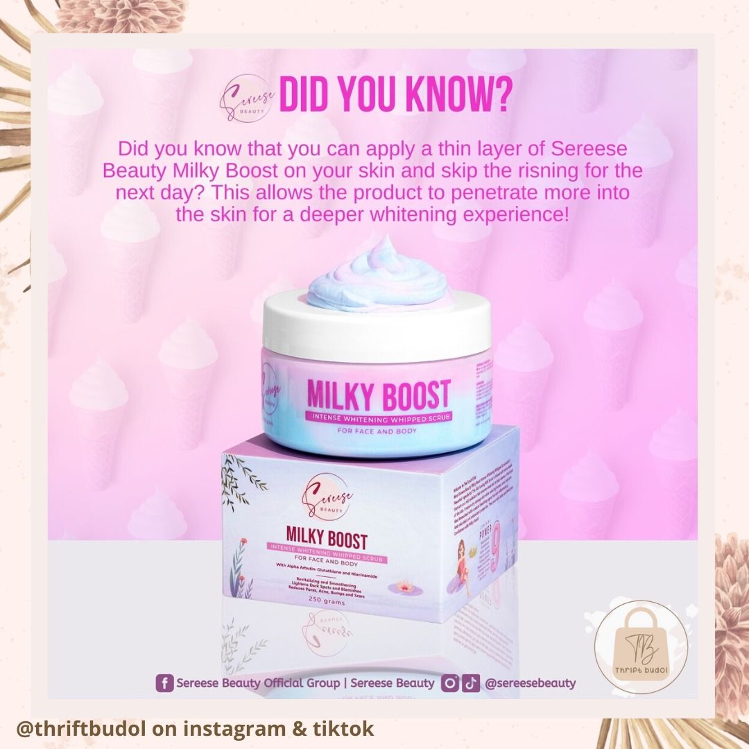 Sereese Beauty MILKY BOOST Intensive Whitening Whipped Scrub (With ...