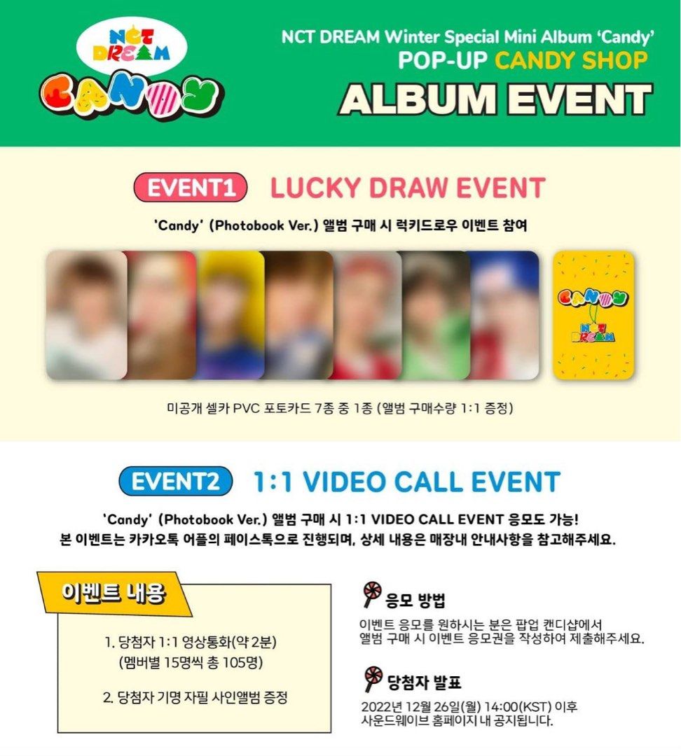 SG GO NCT DREAM CANDY POP UP STORE KWANGYA HONGDAE EVERLINE MARK RENJUN ...