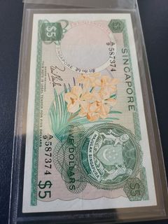 Singapore orchid series note $5 nice number 244242, Hobbies & Toys ...