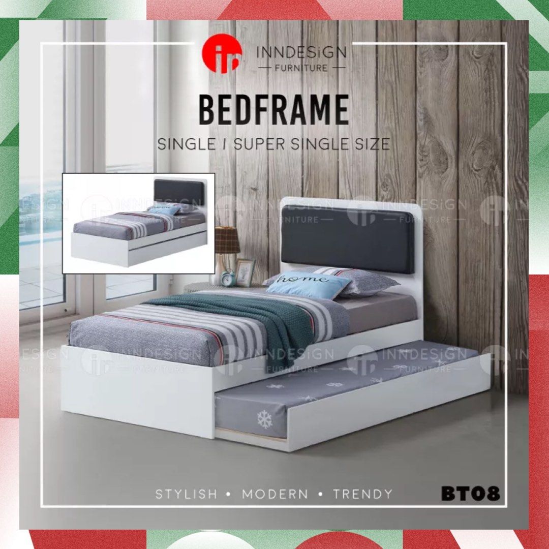 single / super single Size Bed Frame / wood bed / fully assembled ...