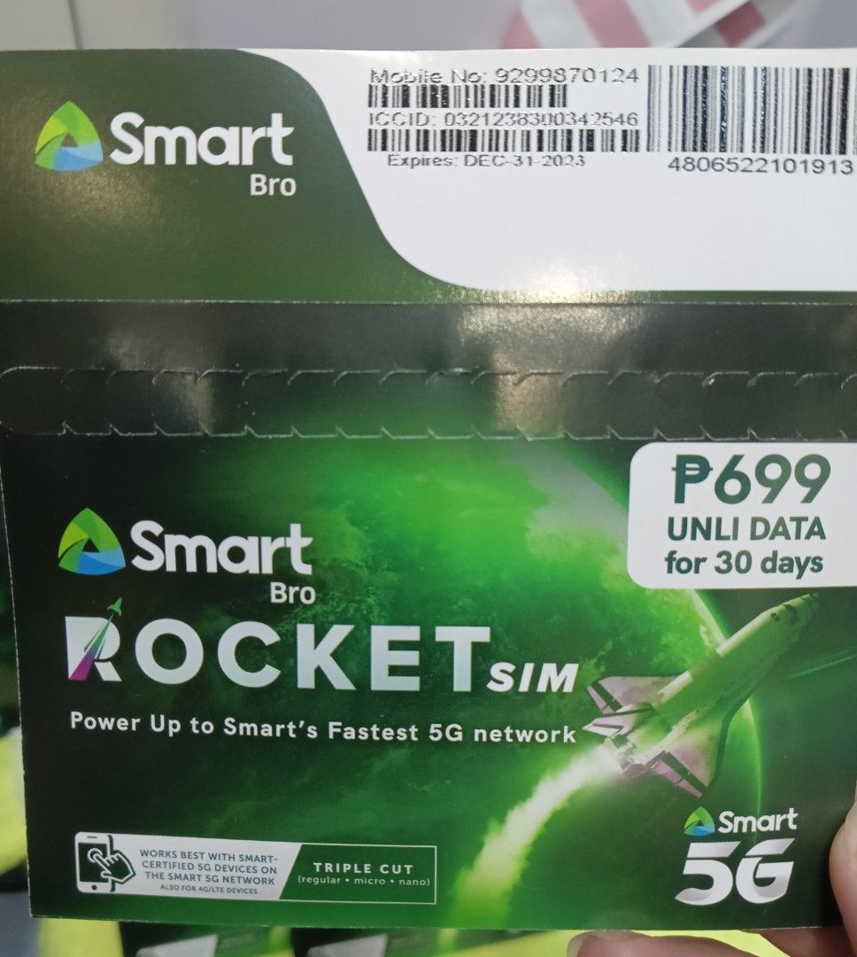 SMART ROCKET SIM 30DAYS (NEW RELEASED), Mobile Phones & Gadgets, Mobile ...