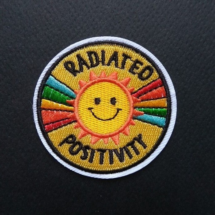 Smiley Sun Rainbow Happy Positivity Iron On Patch, Hobbies & Toys ...