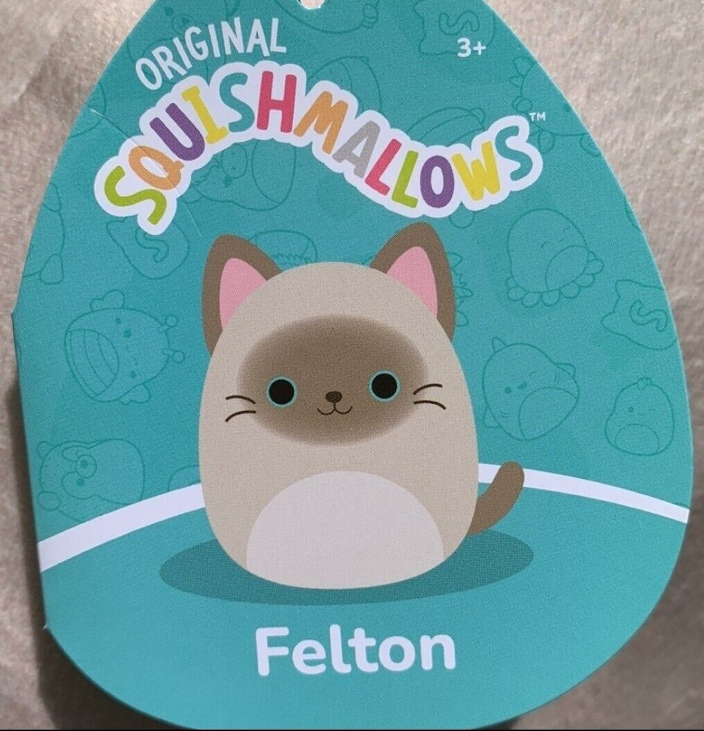 Squishmallows 11" Felton | Grey Gray Siamese Cat collectible | Free ...