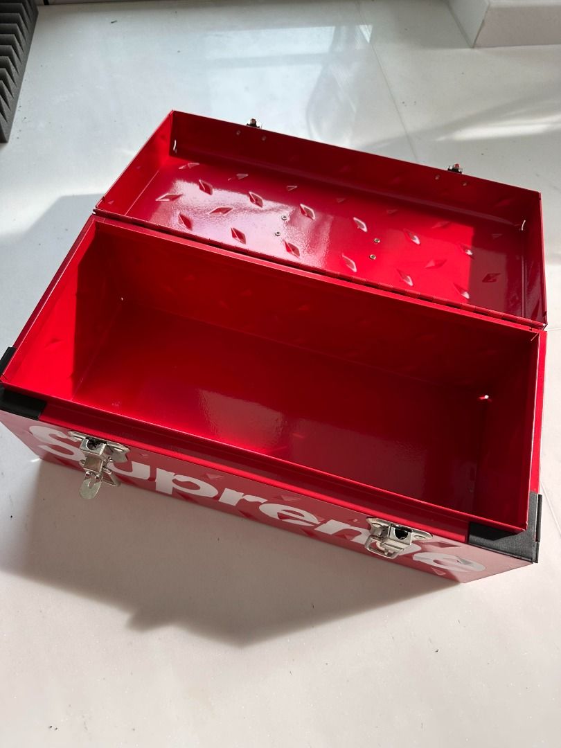 Supreme Diamond Plate Tool Box Red, Furniture & Home Living, Home Decor ...