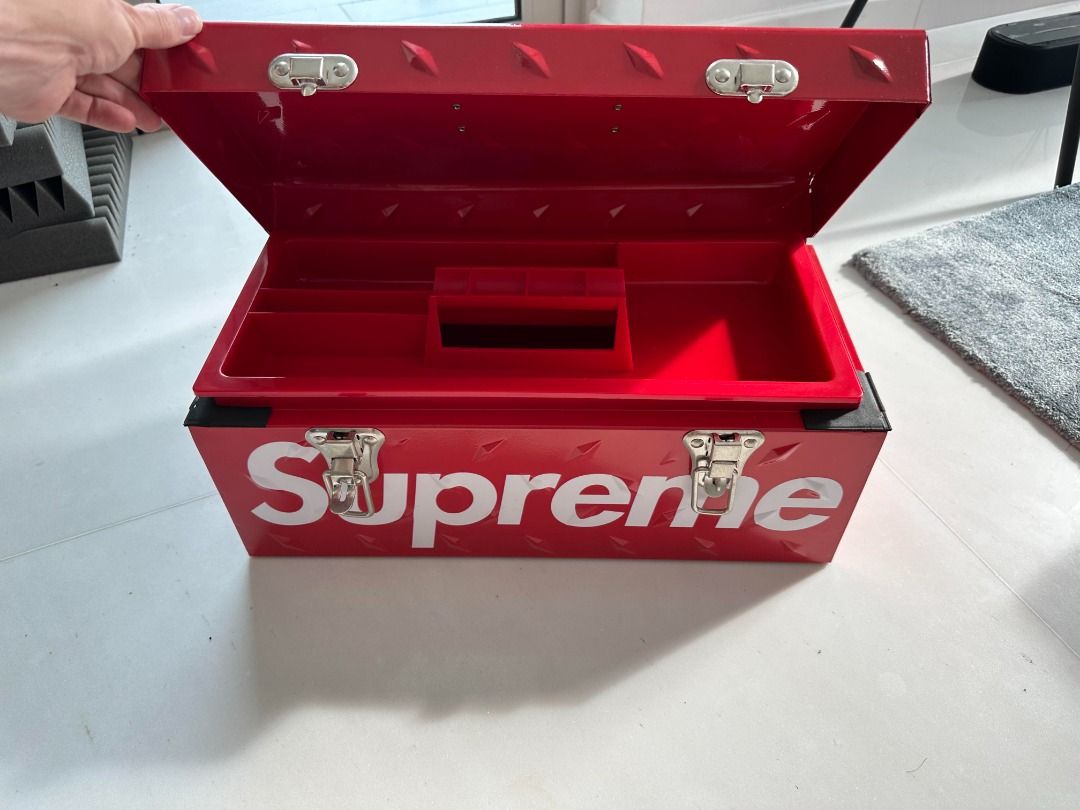 Supreme Diamond Plate Tool Box Red, Furniture & Home Living, Home Decor ...