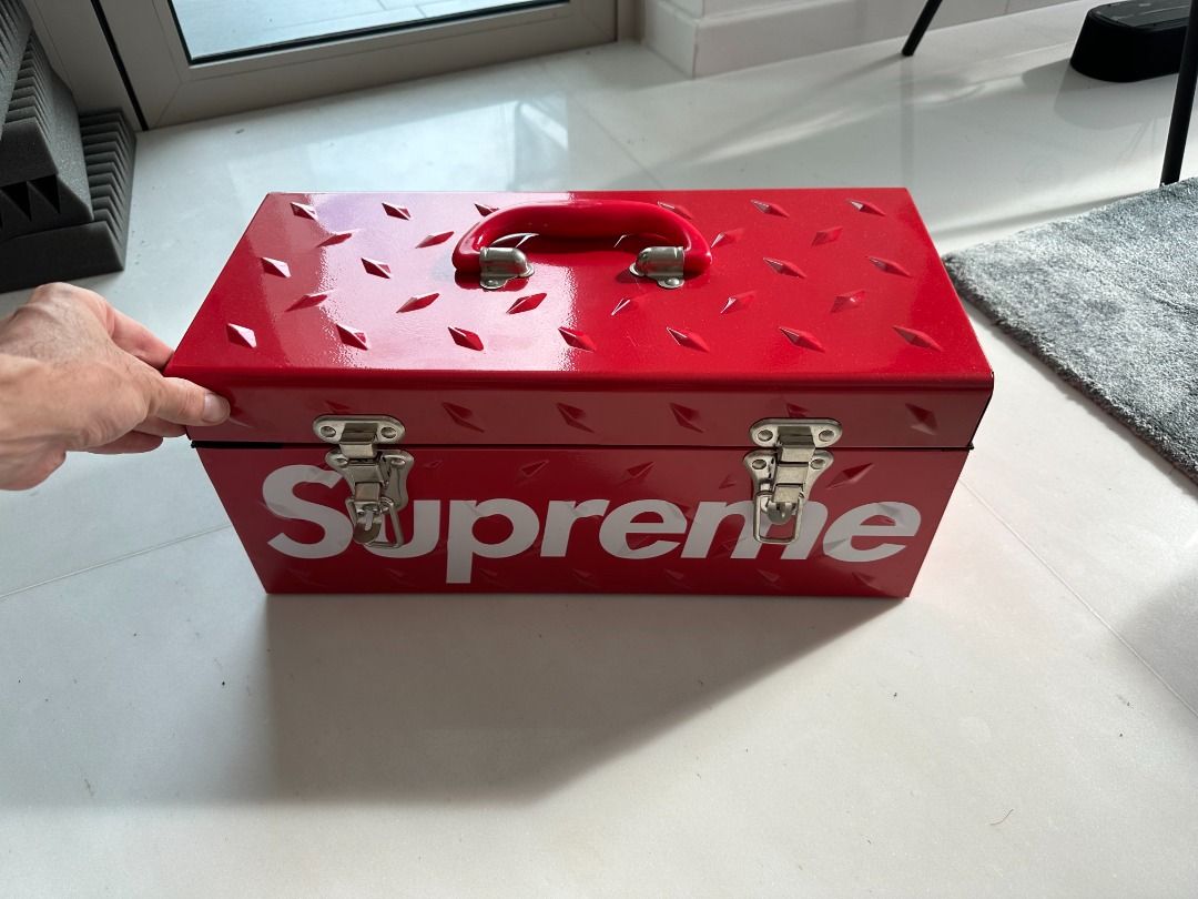 Supreme Diamond Plate Tool Box Red, Furniture & Home Living, Home Decor ...