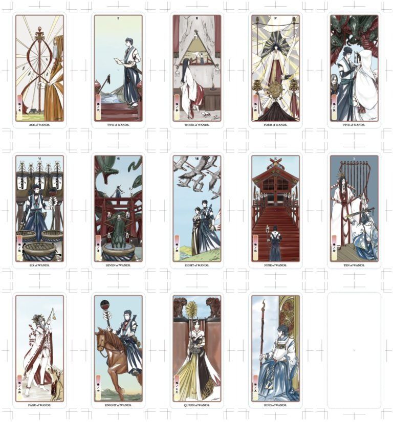 Tarot Cards - Japanese Myth Tarot Full Deck V5 Nihon Shinwa 日本神話タロット 極 ...