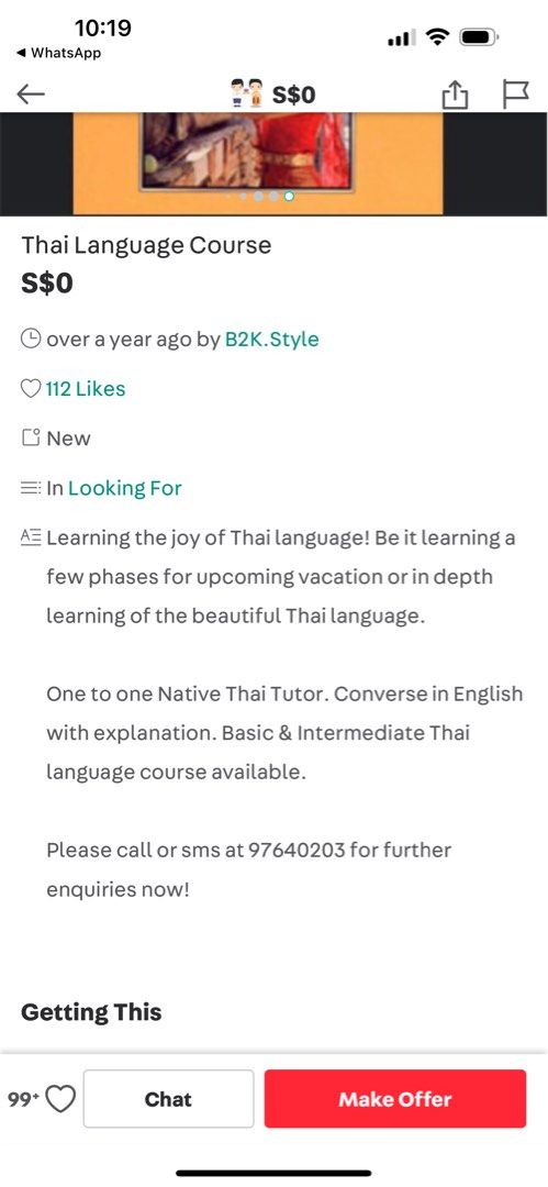Thai language Course, Luxury, Accessories on Carousell