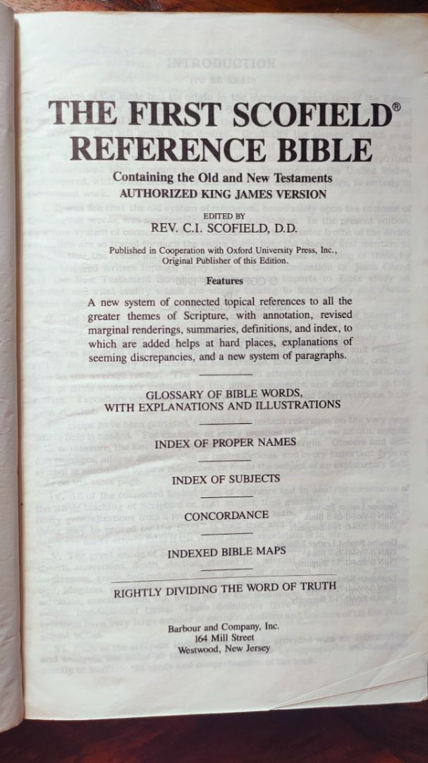 The First Scofield Reference Bible KJV Red Letter Edition, Hobbies ...