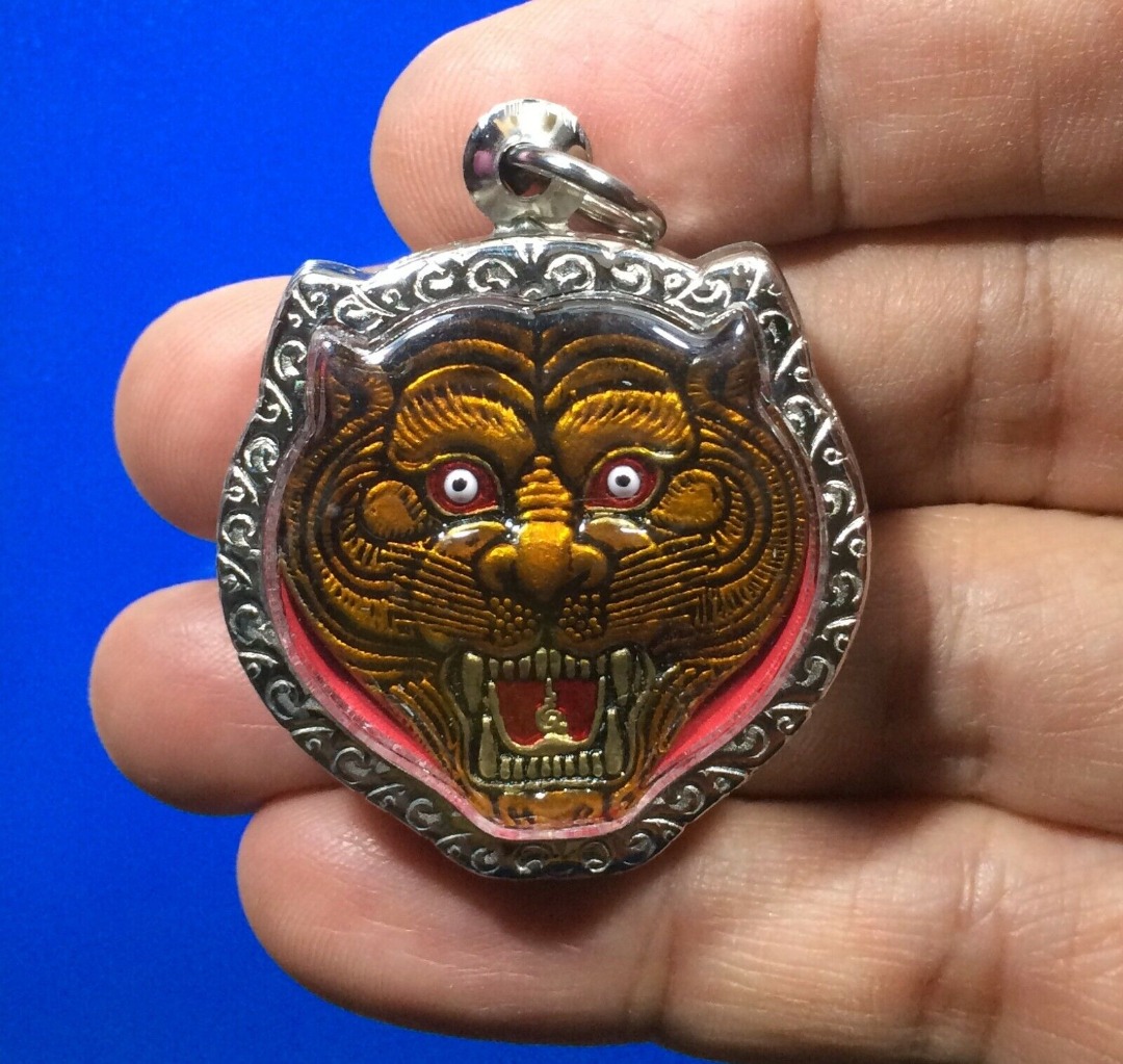 Tiger Face Phra LP Pern Wat Bangphra Temple Nakorn Pathom Province ...