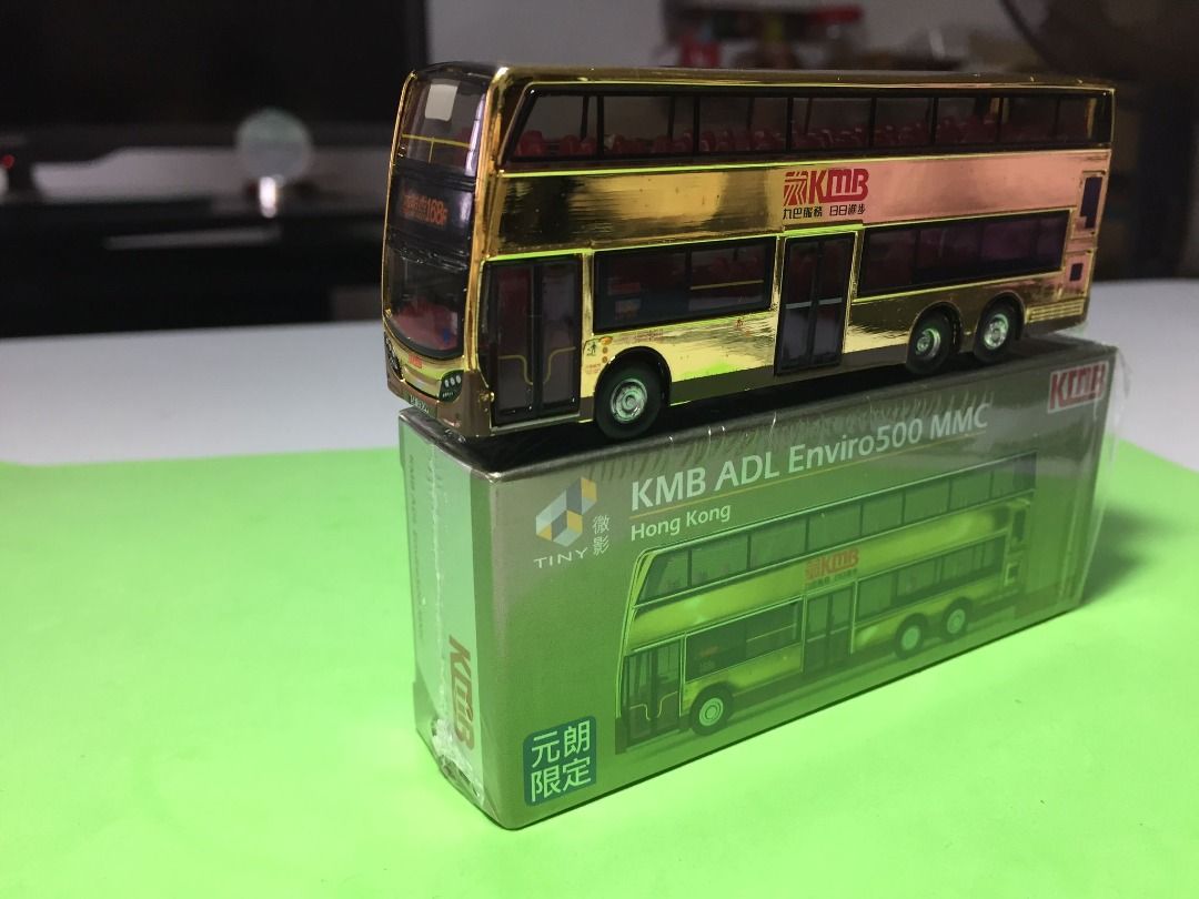 Tiny HK KMB ADL Enviro500 Diecast Bus Chrome Gold 168R Limited Edition ...