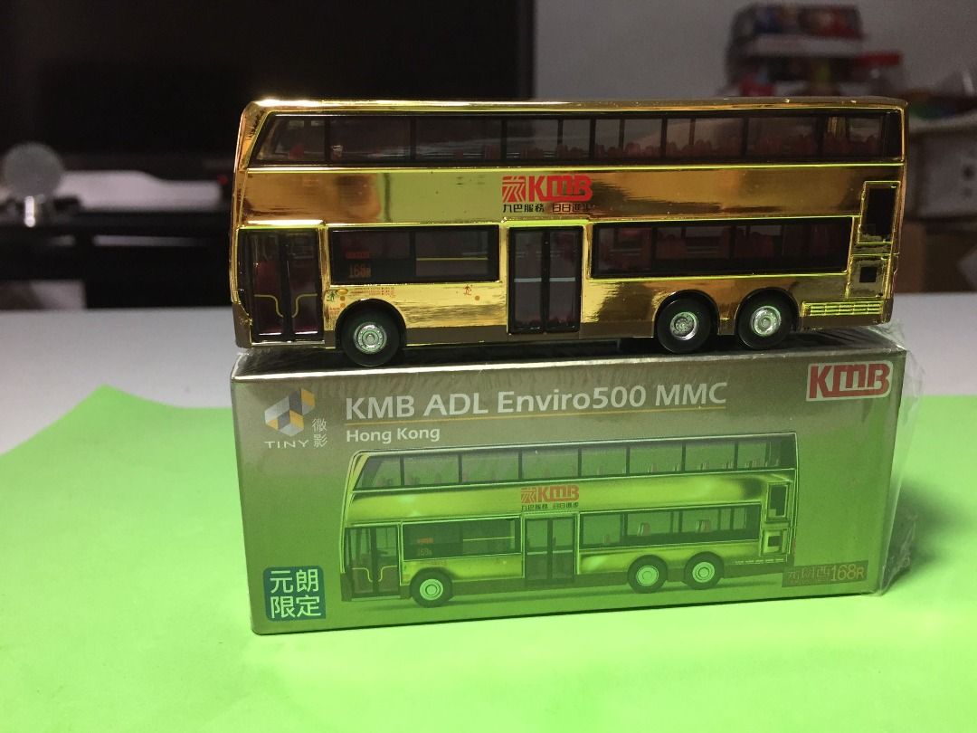 Tiny HK KMB ADL Enviro500 Diecast Bus Chrome Gold 168R Limited Edition ...