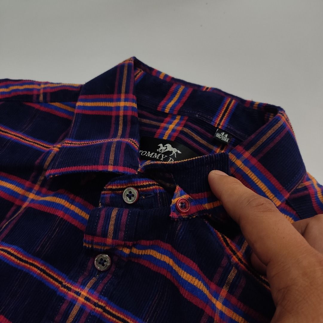 Tommy Pony Heavy Corduroy Flannel Long Sleeves, Men's Fashion, Tops ...