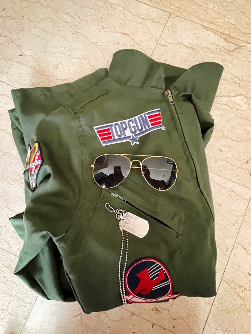 Top Gun Pilot Jumpsuit Uniform party/game/performance/stage Costume ...