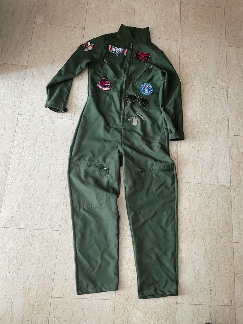 Top Gun Pilot Jumpsuit Uniform party/game/performance/stage Costume ...