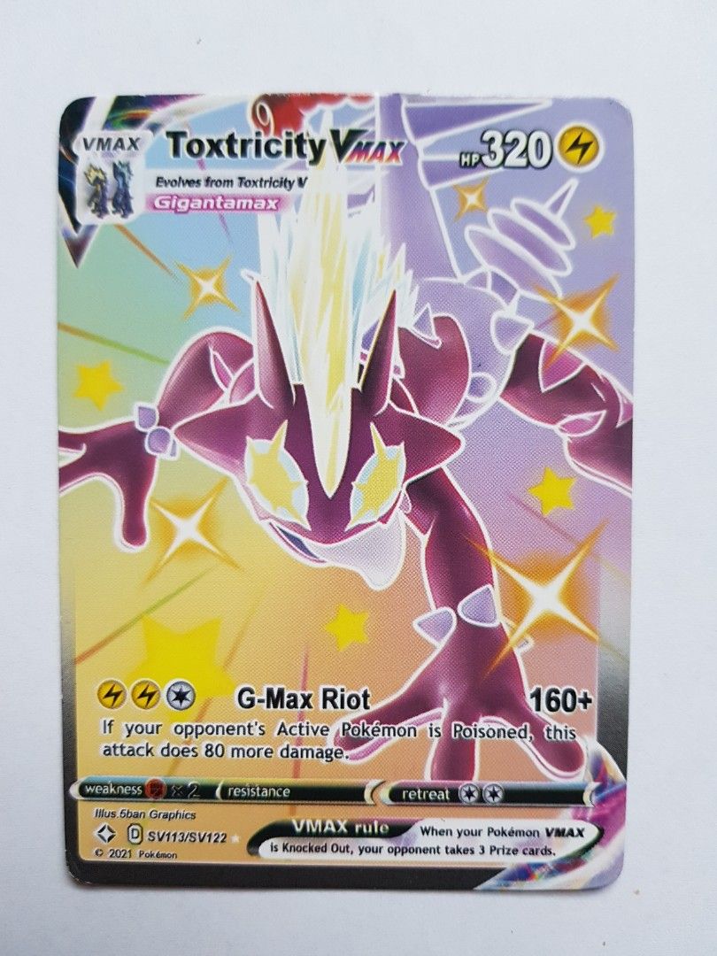 Toxtricity VMax Pokemon Card, Hobbies & Toys, Toys & Games on Carousell