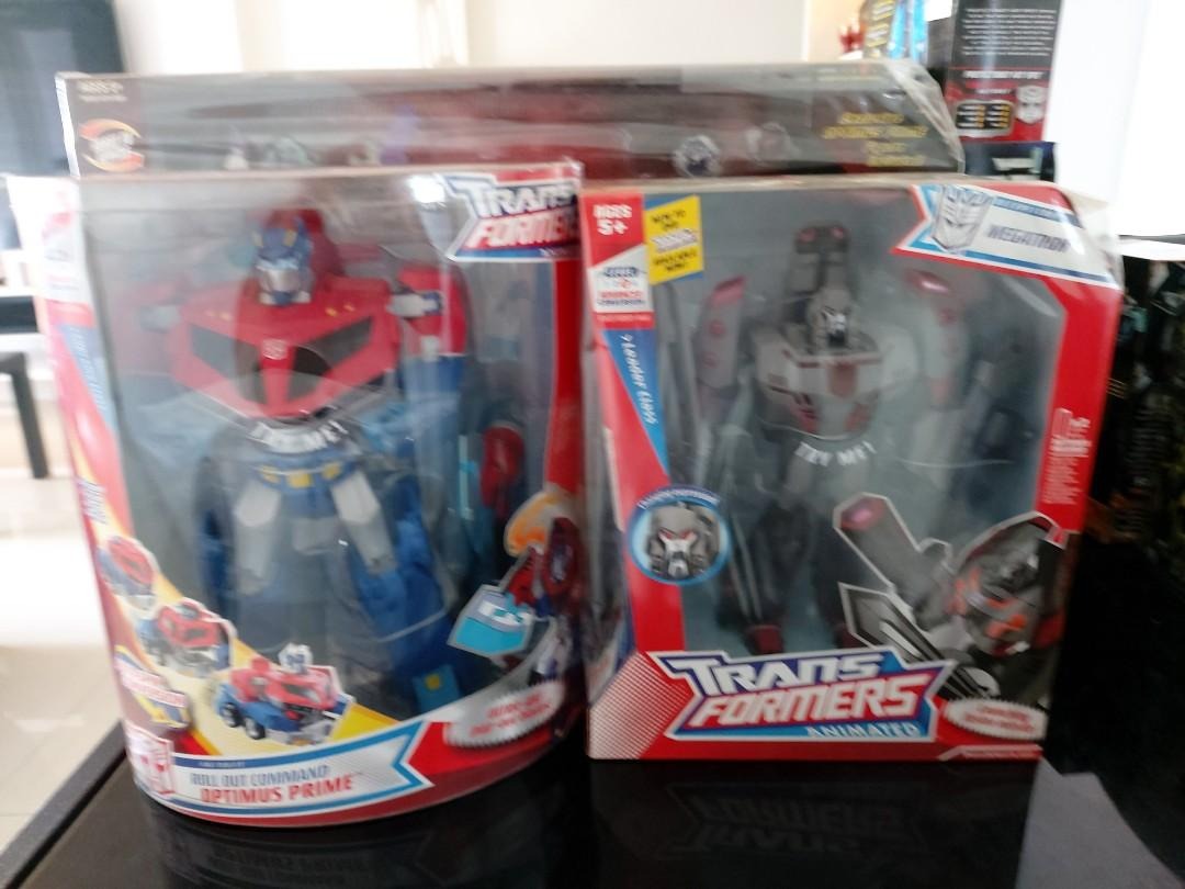Transformers Animated Leader Class Optimus Prime and Megatron, Hobbies ...
