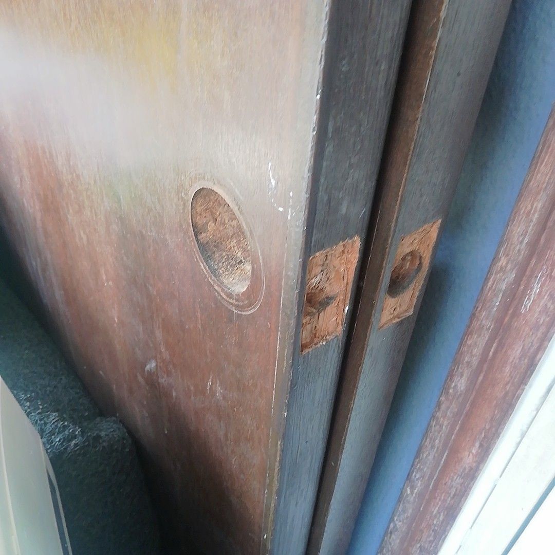 [USED] PLYWOOD DOOR 2 PCS ( PINTU KAYU TERPAKAI ), Furniture & Home ...