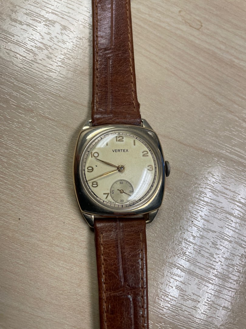 Vertex 9 Carat 1950’s Gold Vintage Men’s Watch, Men's Fashion, Watches ...