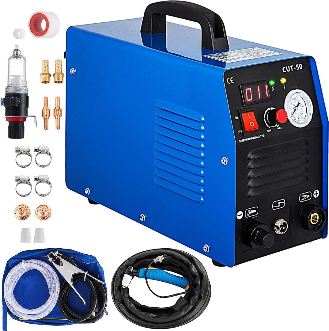 VEVOR Plasma Cutter, CUT-50 Plasma Cutting Machine, 50Amp Air Plasma ...