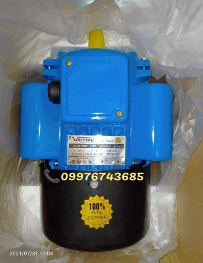 VICTOR 1HP-5HP Electric / Induction Motor, Pure Copper, Commercial ...