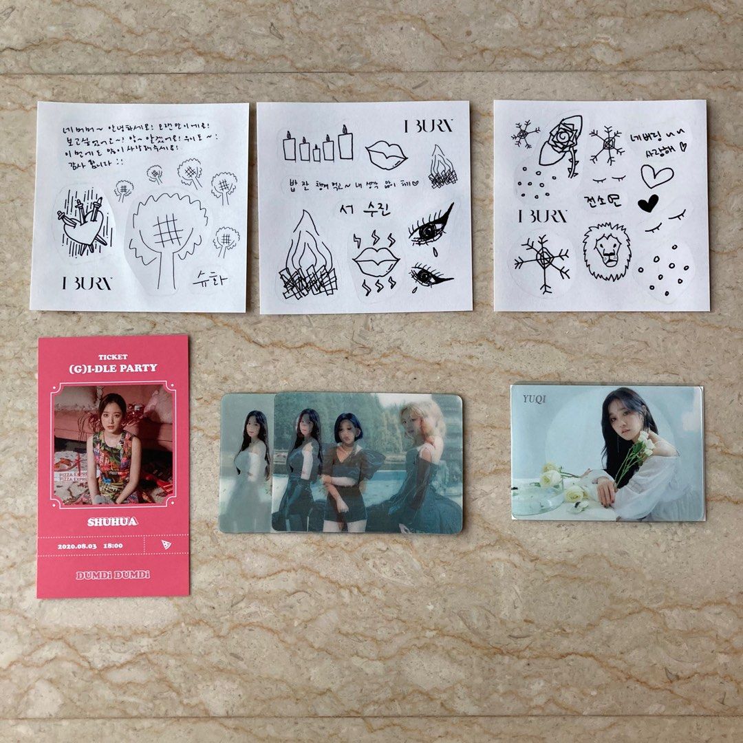 [wts] (g)i-dle gidle album inserts postcard photocard sticker ticket pc ...